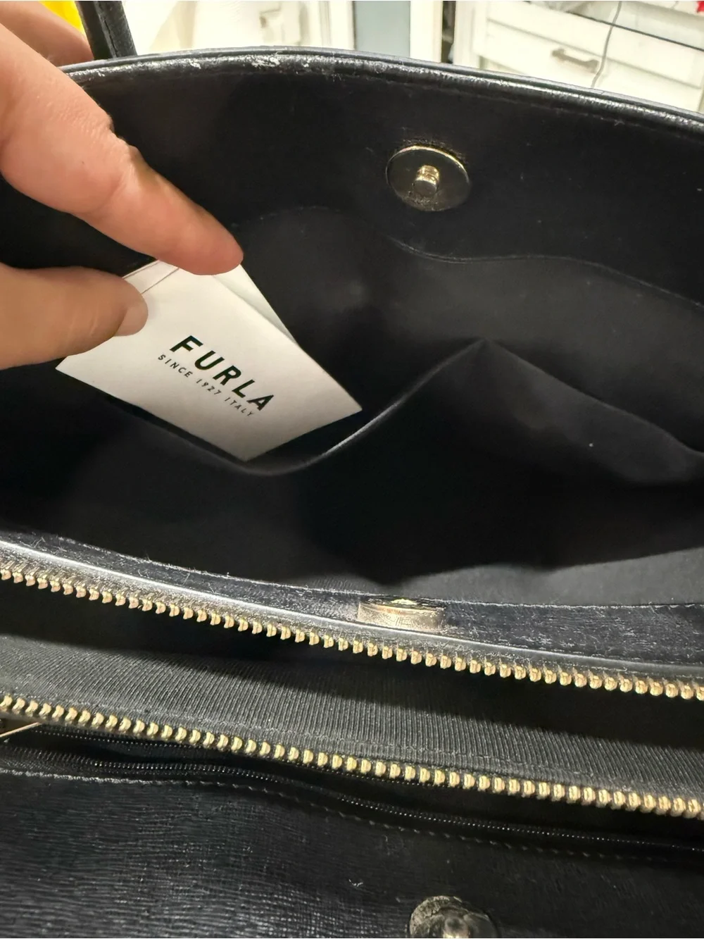 Furla | Bags | Furla Tessa Black Leather Tote | Poshmark